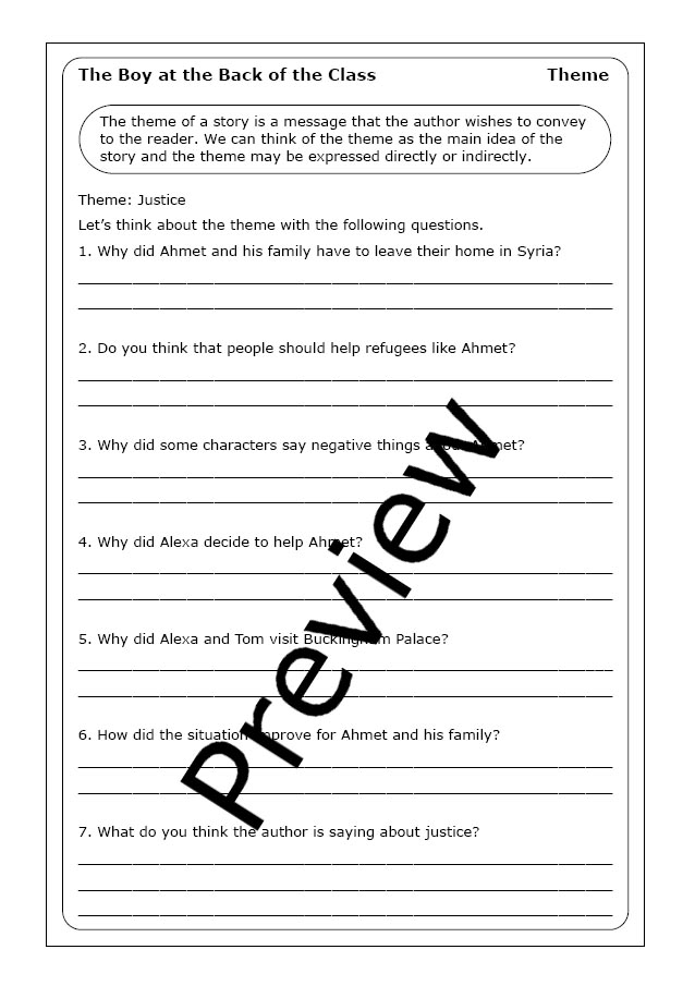 Onjali Rauf "The Boy at the Back of the Class" worksheets | Made By ...