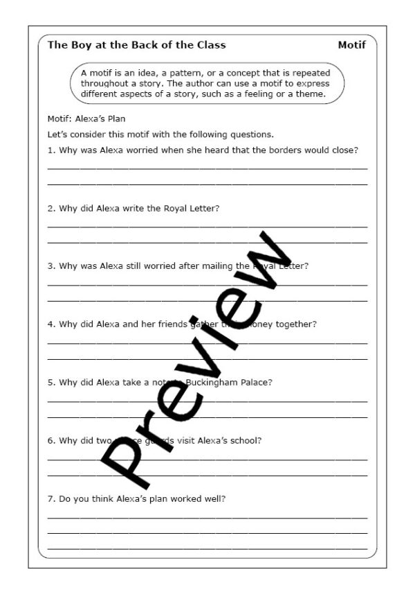 Onjali Rauf "The Boy at the Back of the Class" worksheets - Made By ...