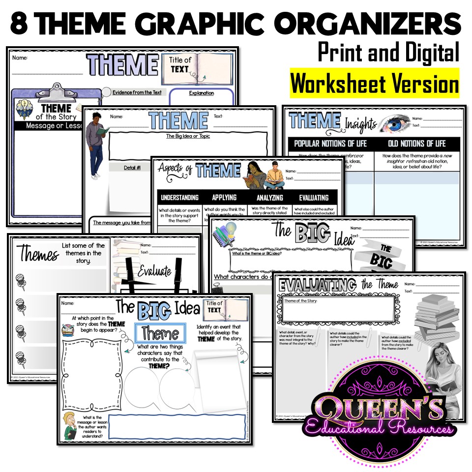 Theme Worksheets | Theme Graphic Organizers | Theme Activities | Themes ...