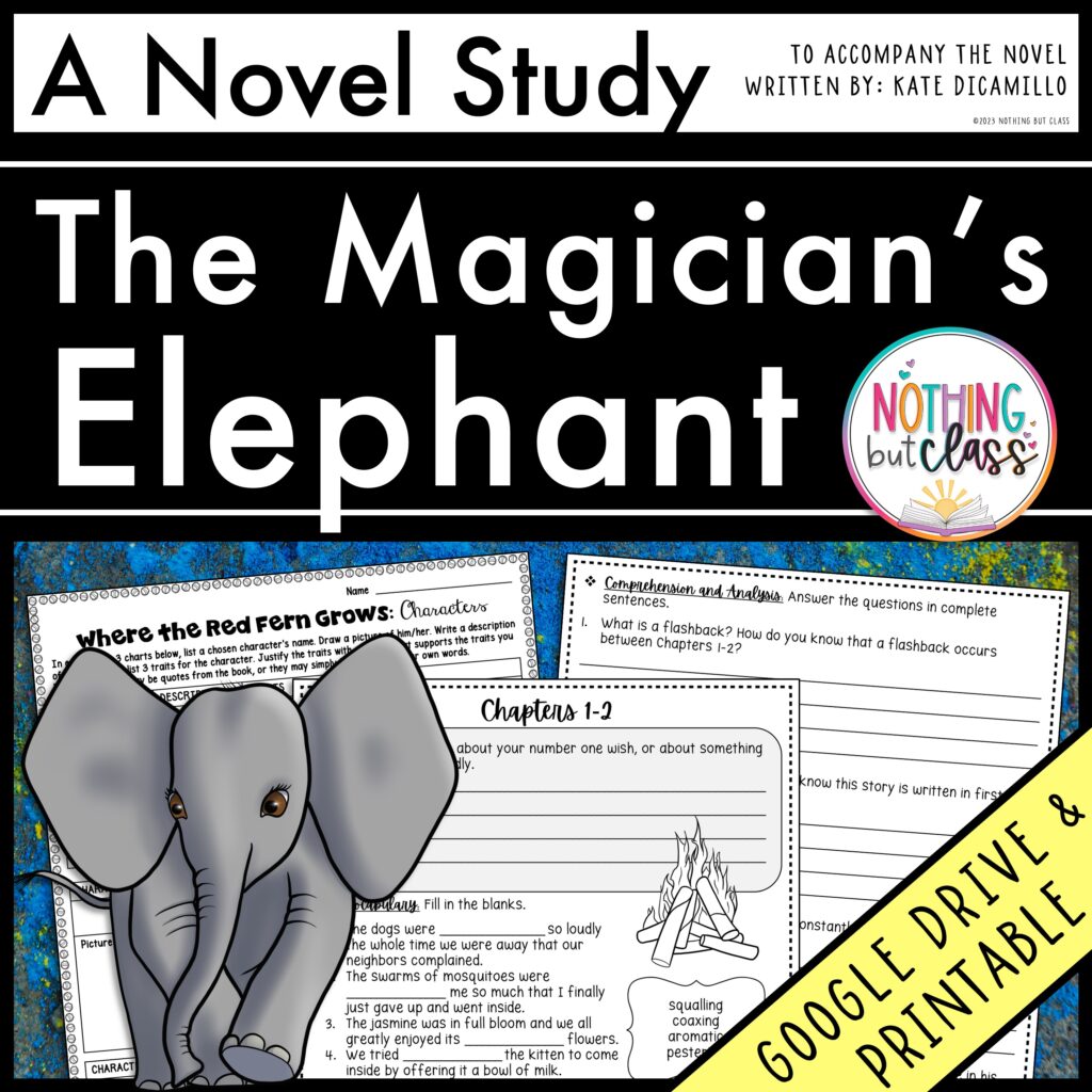 The Magician's Elephant Novel Study Unit - Made By Teachers