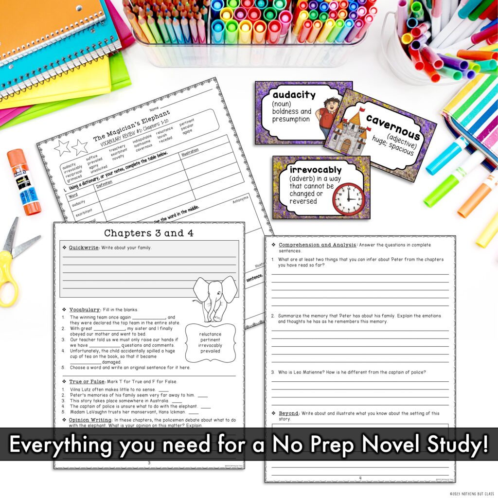 The Magician's Elephant Novel Study Unit | Made By Teachers