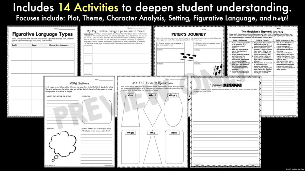 The Magician's Elephant Novel Study Unit | Made By Teachers