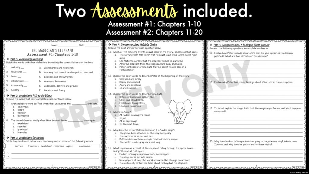 The Magician's Elephant Novel Study Unit | Made By Teachers