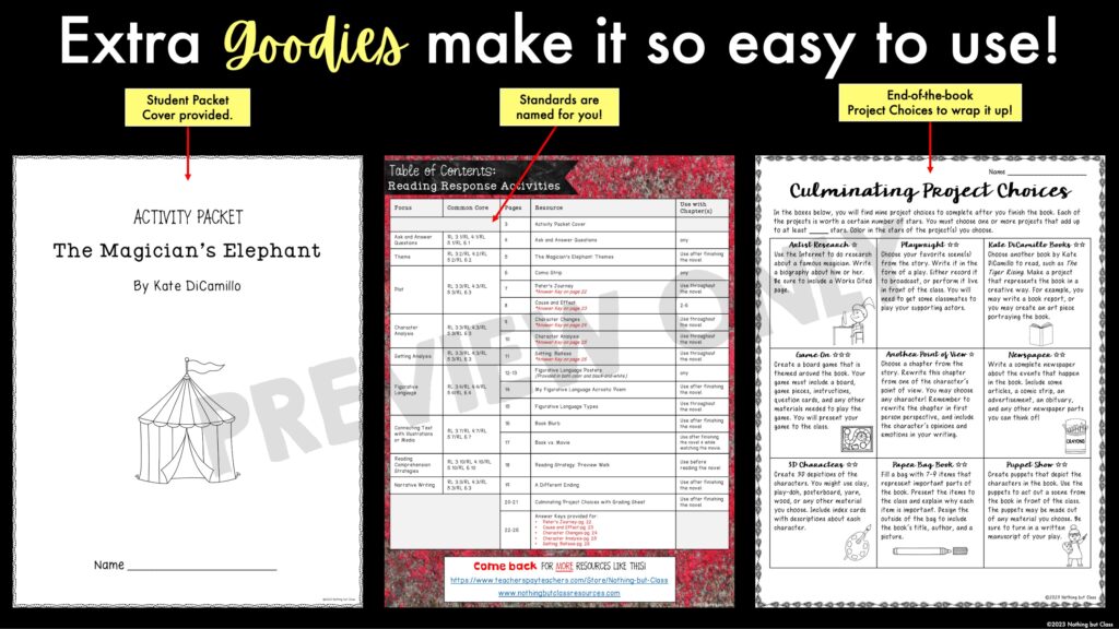 The Magician's Elephant Activities and Projects | Made By Teachers