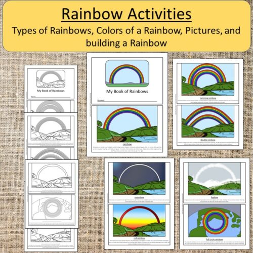 Rainbow Activities Montessori Preschool Science Spring Weather | Made ...