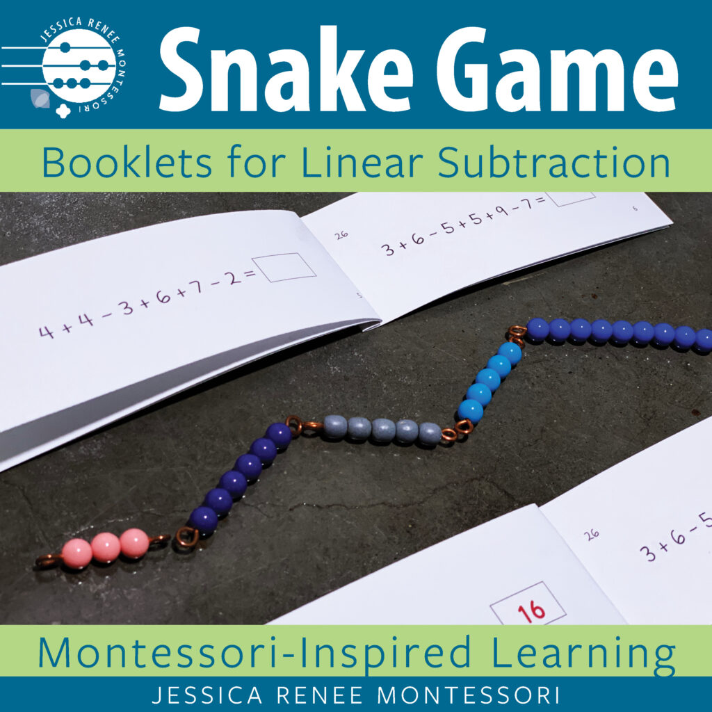 Montessori Math Addition and Subtraction Snake Game Booklets for Facts ...