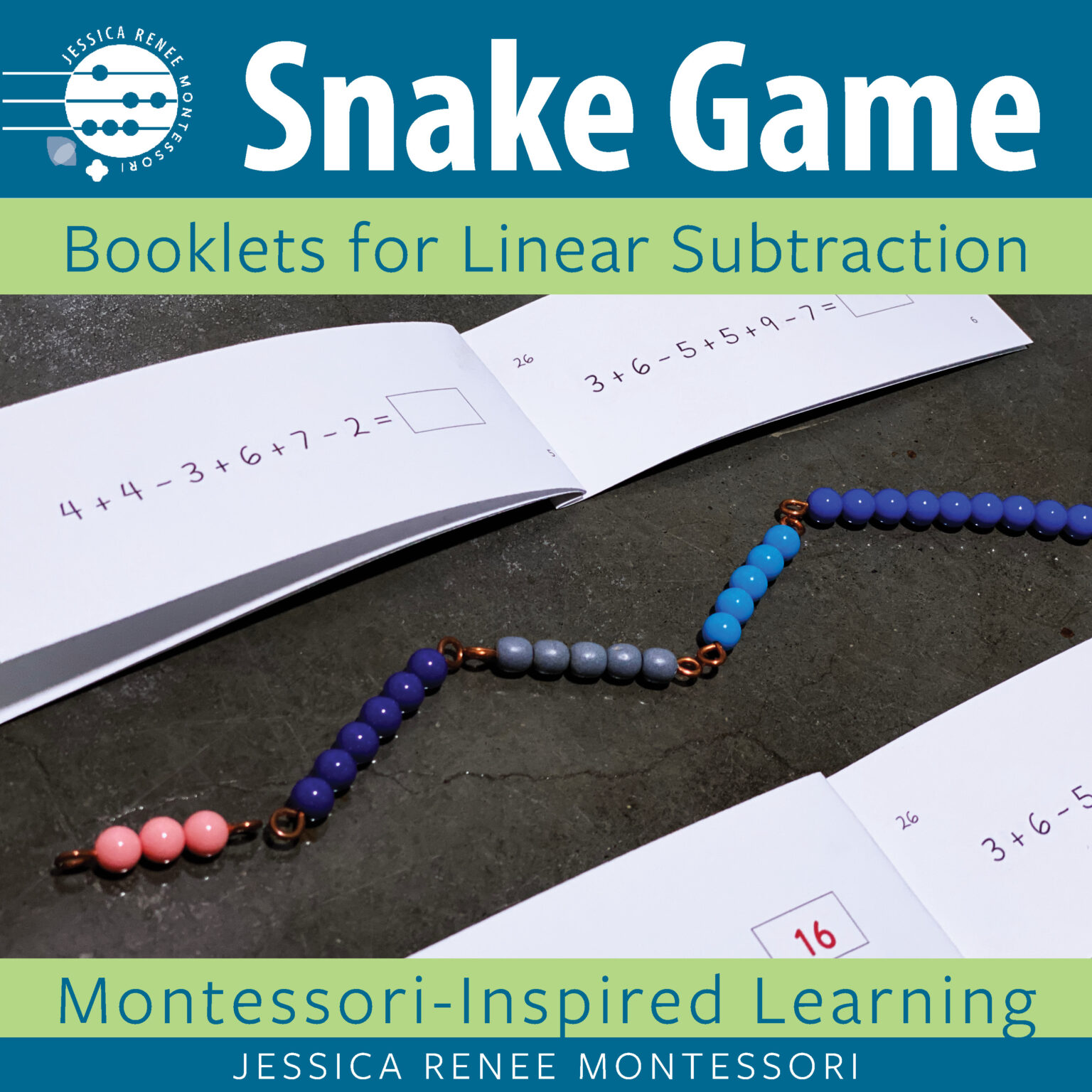 Montessori Math Addition and Subtraction Snake Game Booklets for Facts ...