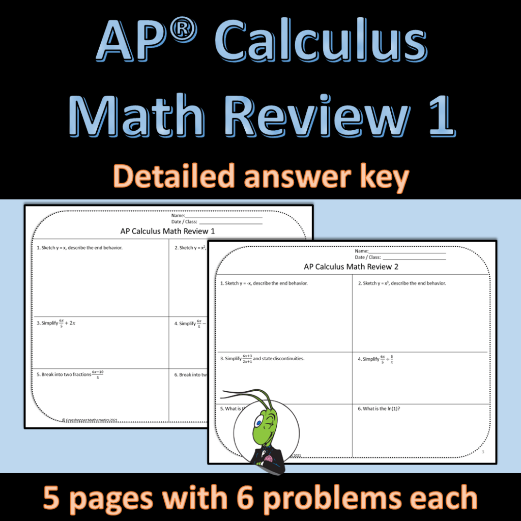 AP Calculus Back to School Math Review | Made By Teachers