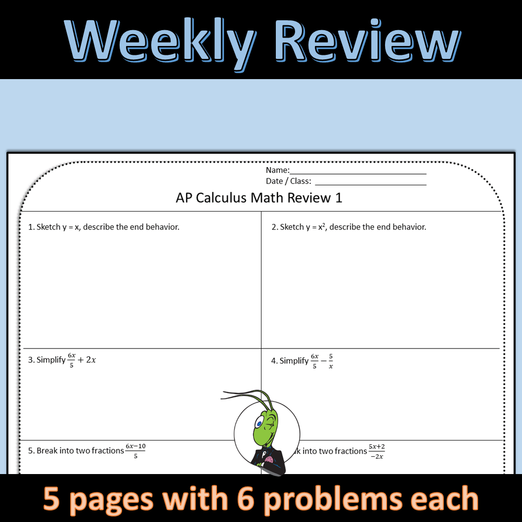 AP Calculus Back to School Math Review | Made By Teachers