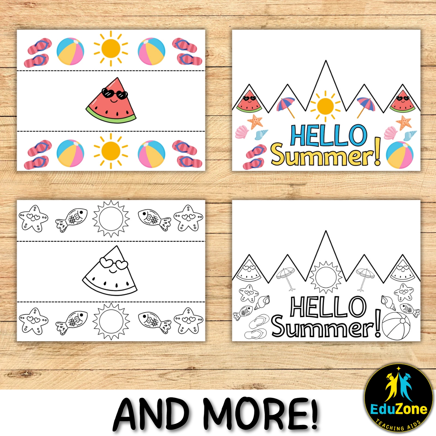 Last Day Of School: Colorable Summer Crowns for Grades 1-5 Last Day ...