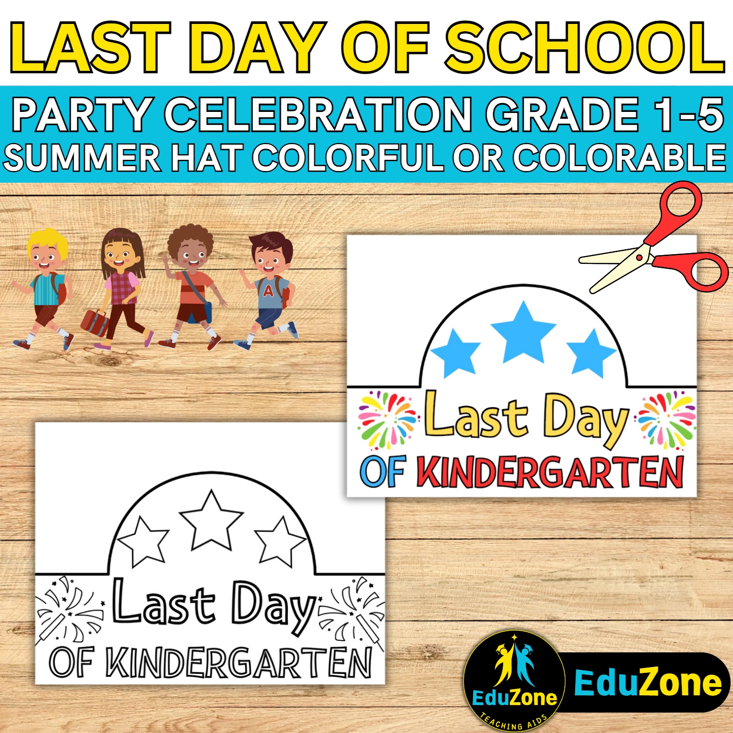 Last Day Of School: Make Your Party Pop with Editable Birthday Crowns ...