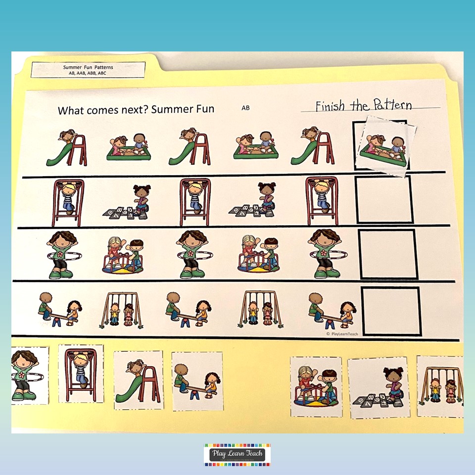 Summer Patterns File Folder Activities & Worksheets | Made By Teachers