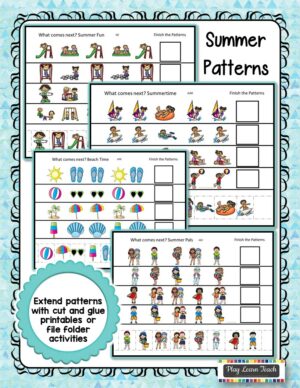 Summer Patterns File Folder Activities & Worksheets | Made By Teachers