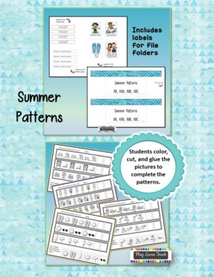 Summer Patterns File Folder Activities & Worksheets | Made By Teachers