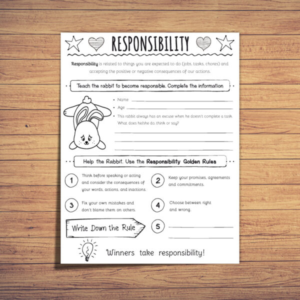 Responsibility | Rabbit Theme | Made By Teachers