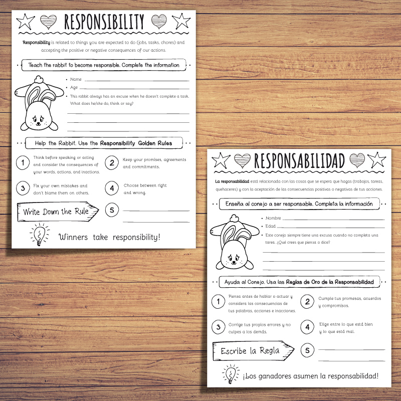 Responsibility | Rabbit Theme BUNDLE | Made By Teachers