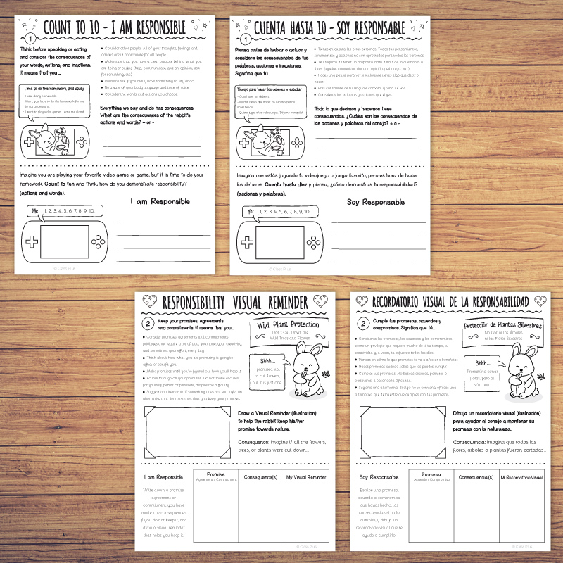 Responsibility | Rabbit Theme BUNDLE | Made By Teachers
