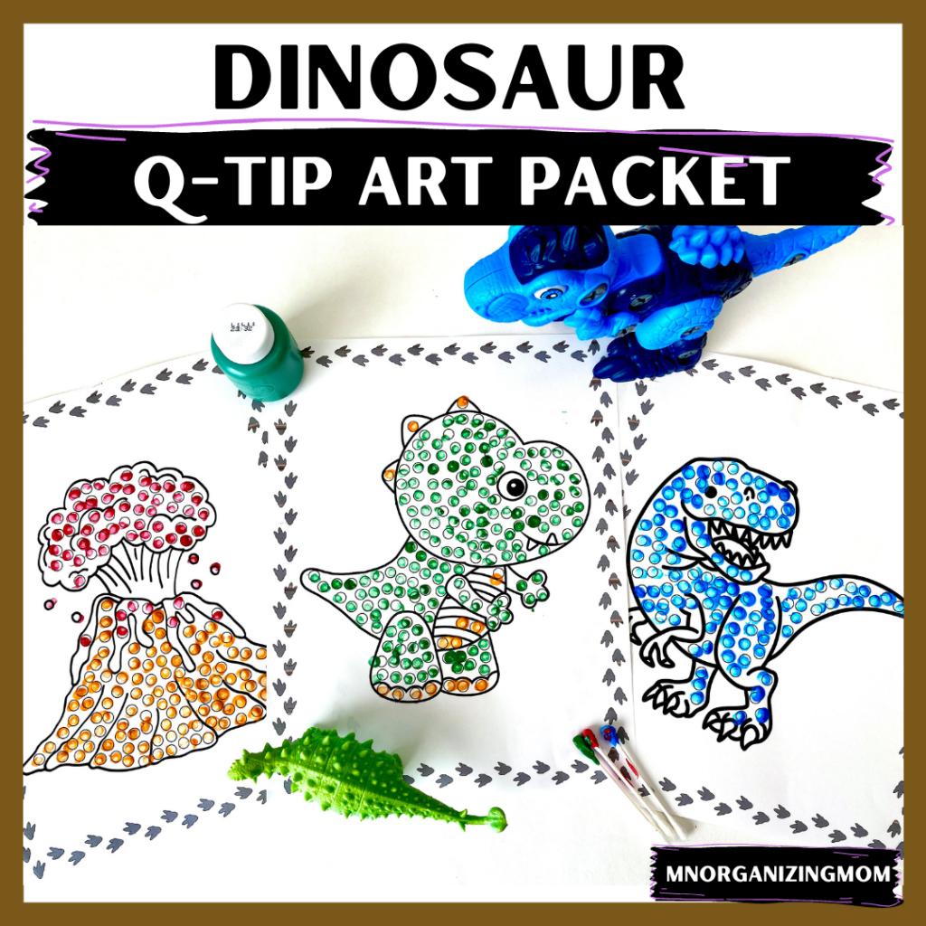 Dinosaur Do A Dot & Q-Tip Art Packet | Made By Teachers