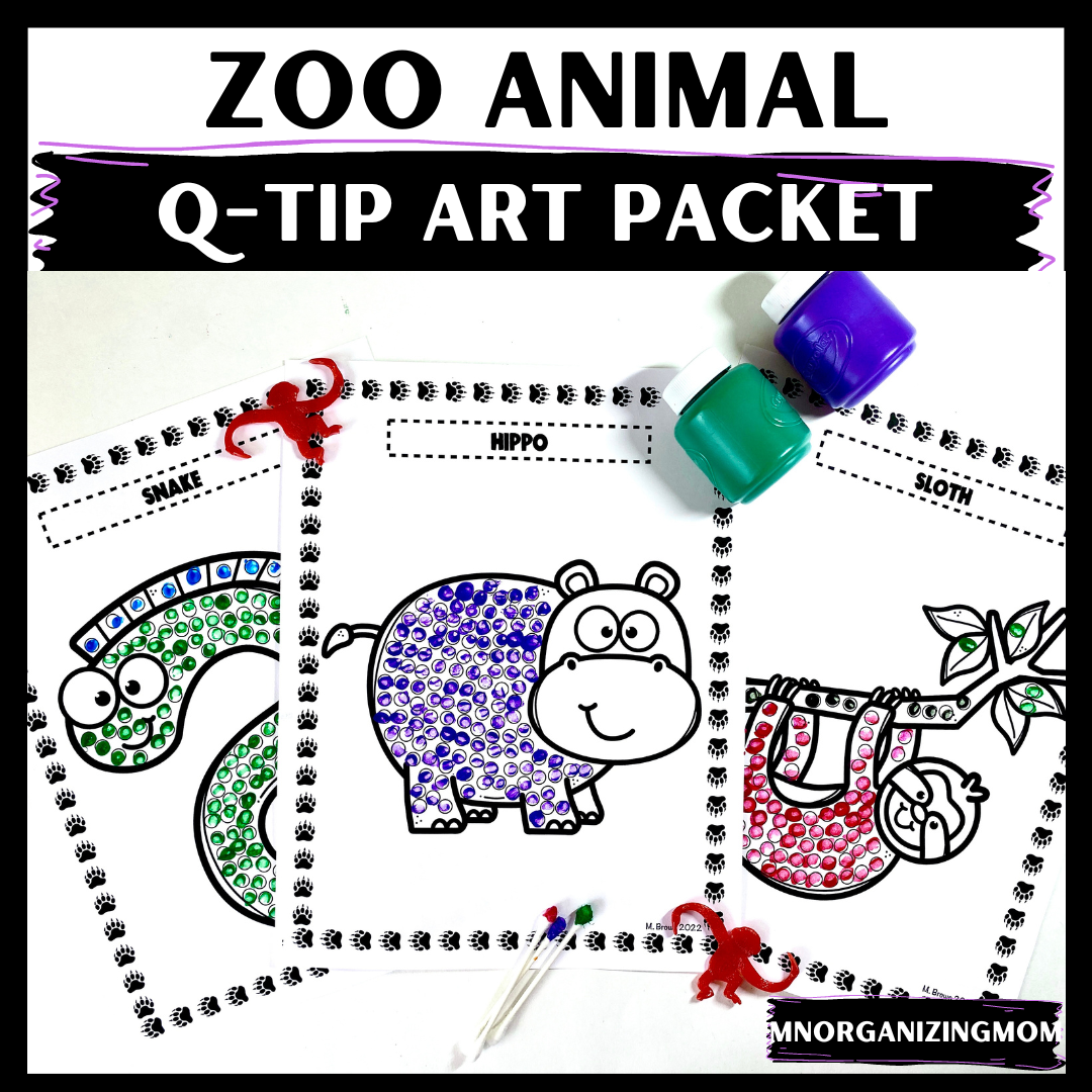 Farm Animal Q-Tip Art Packet | Made By Teachers