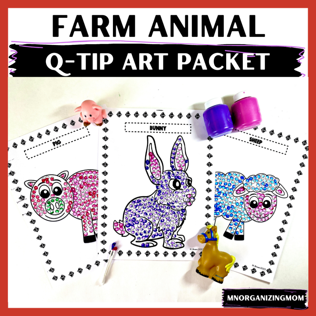 Farm Animal Do A Dot and Q-Tip Art Packet | Made By Teachers