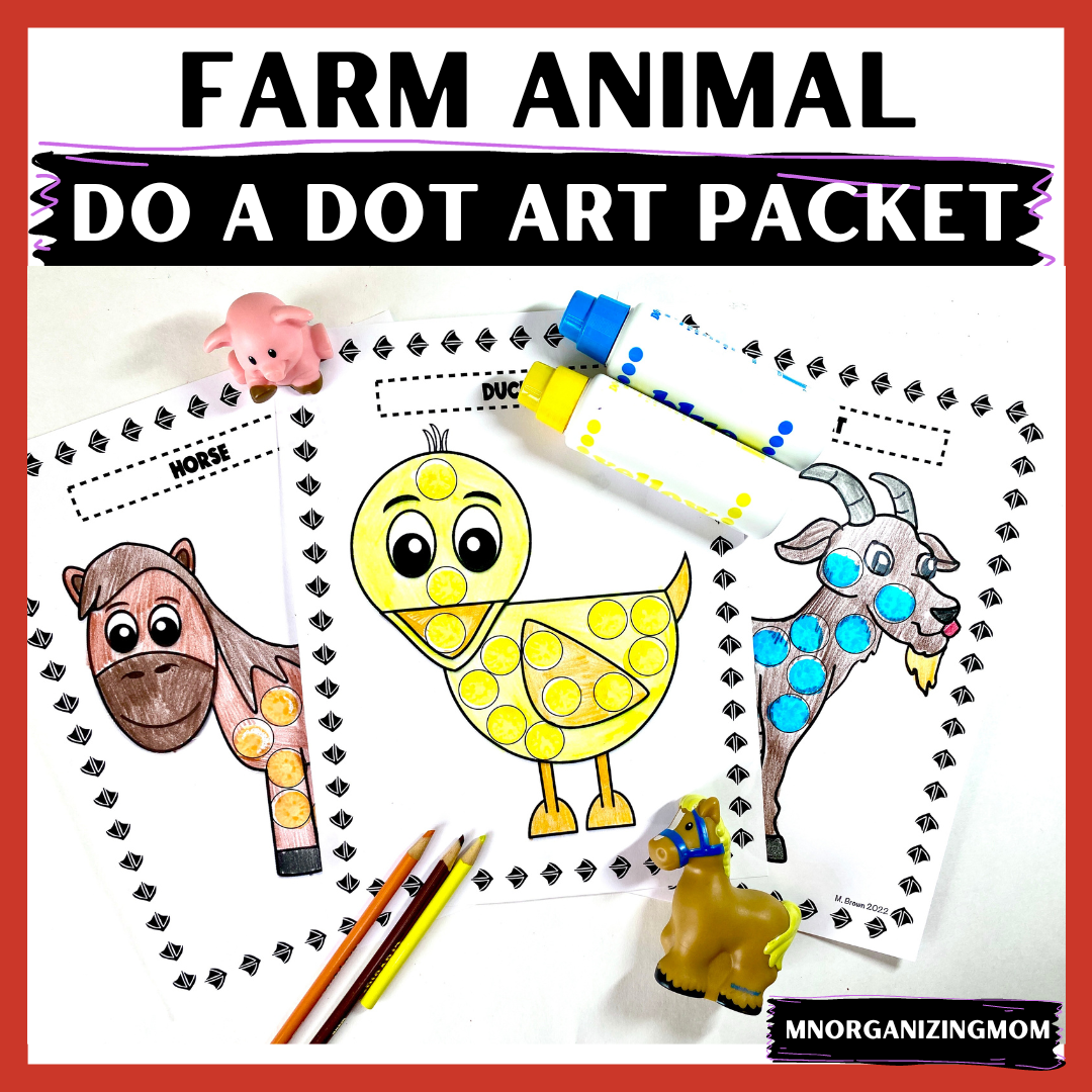 Farm Animal Do A Dot and Q-Tip Art Packet | Made By Teachers