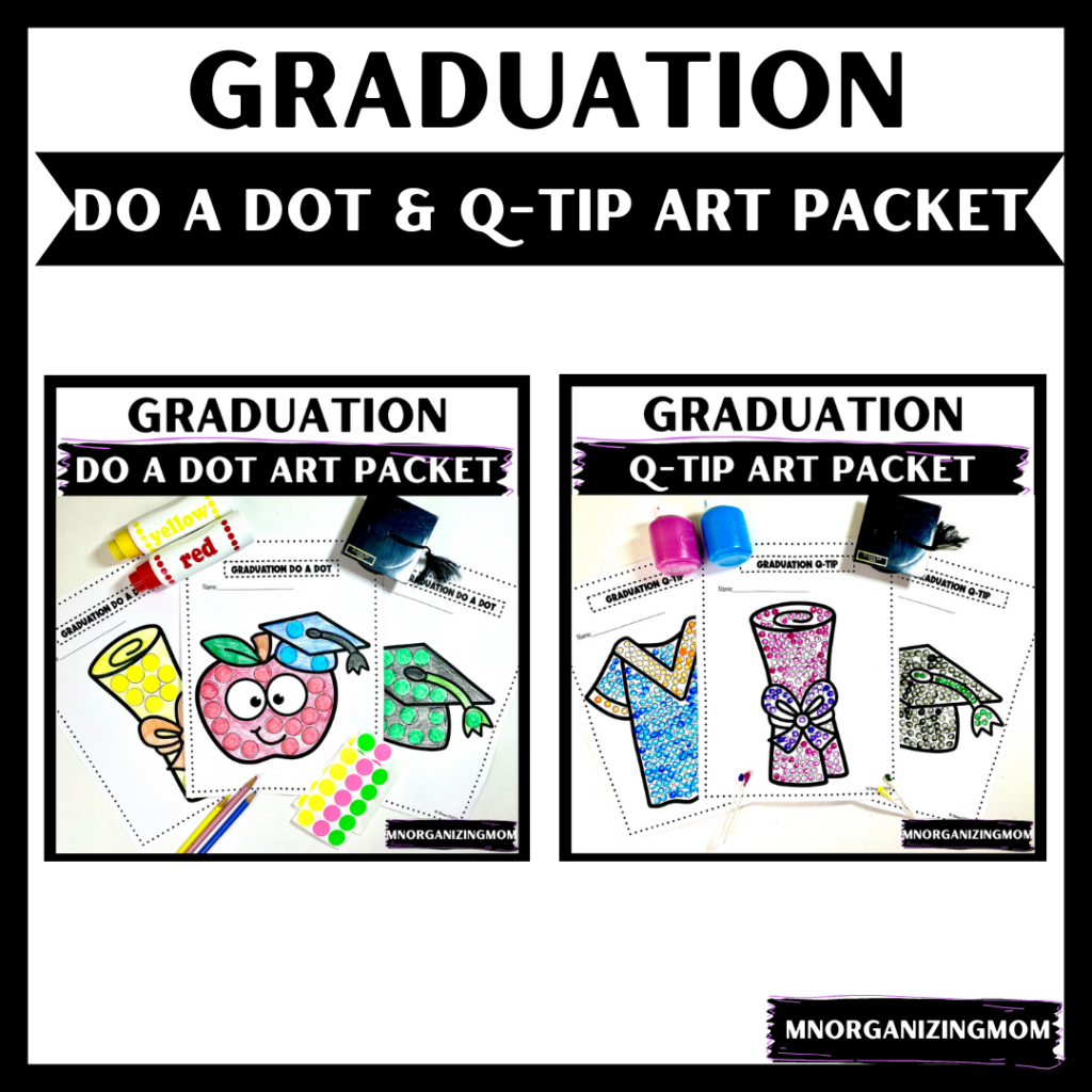 Graduation Do A Dot and Q-Tip Art Packet | Made By Teachers