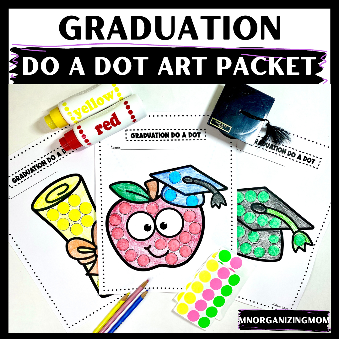 Graduation Do A Dot and Q-Tip Art Packet | Made By Teachers