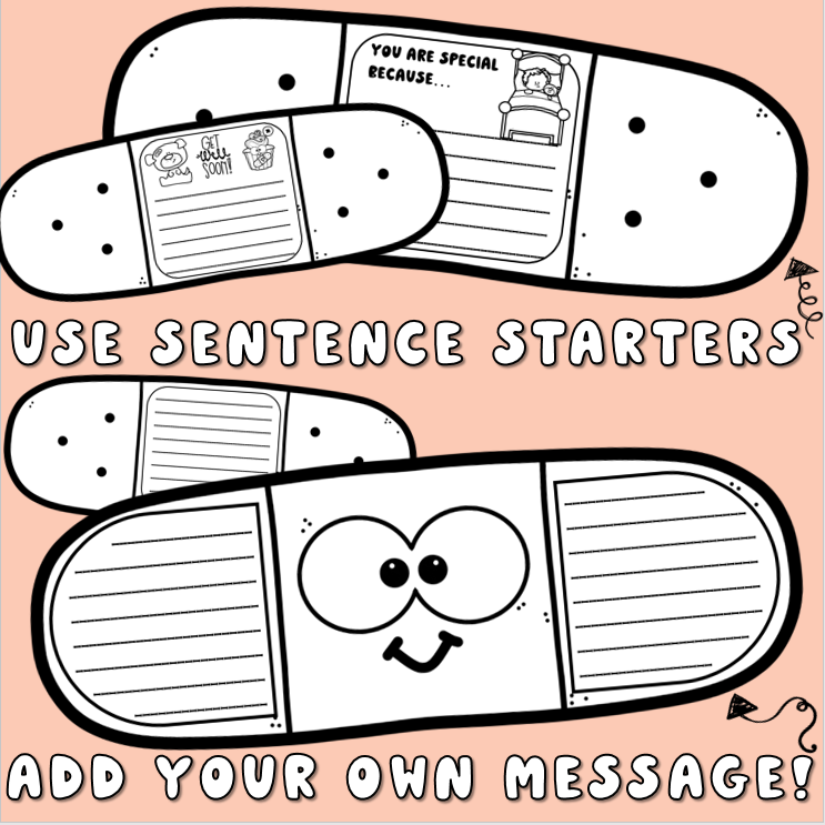 Get Well Soon Cards Letter Writing Activity for Sick or Injured ...