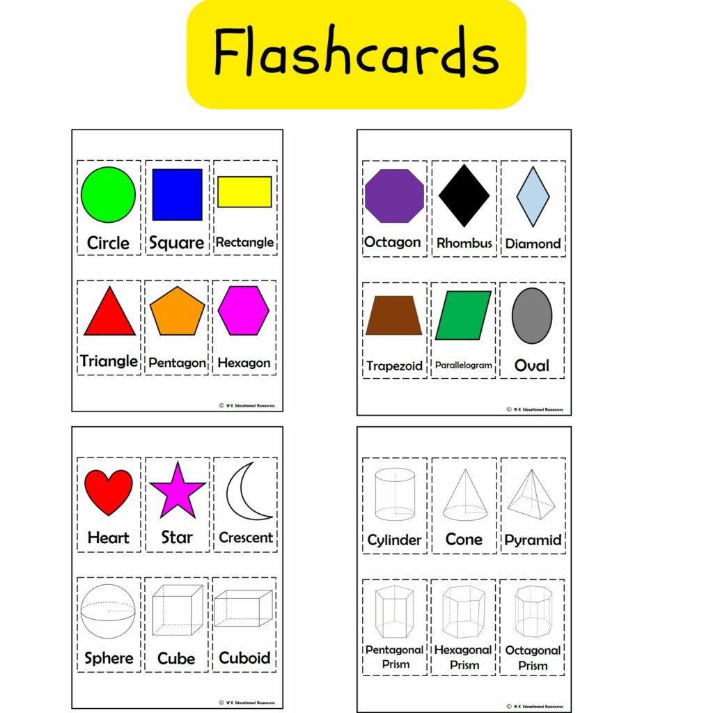 2D and 3D Shape Posters and Flashcards Classroom Decor for Shape ...