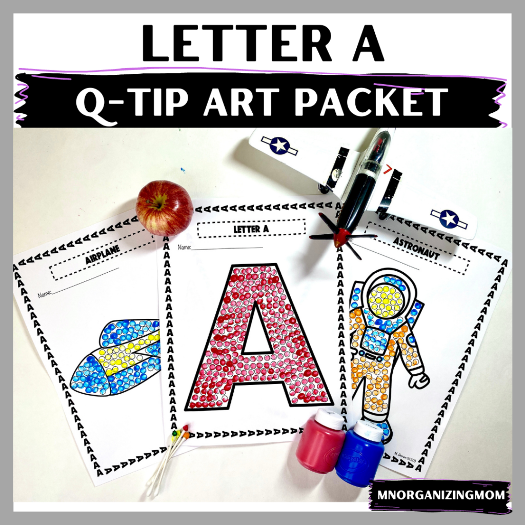 Letter A Q-Tip Art Packet | Made By Teachers