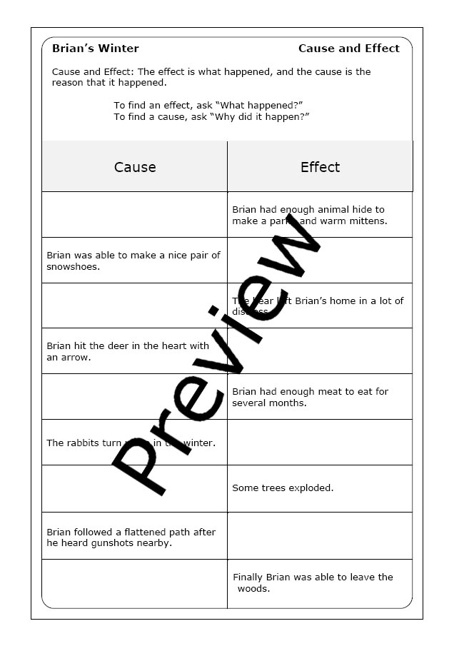 Gary Paulsen "Brian's Winter" worksheets | Made By Teachers