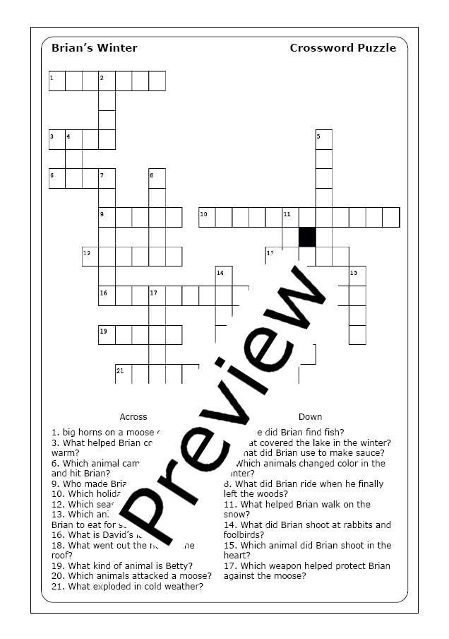 Gary Paulsen "Brian's Winter" worksheets | Made By Teachers