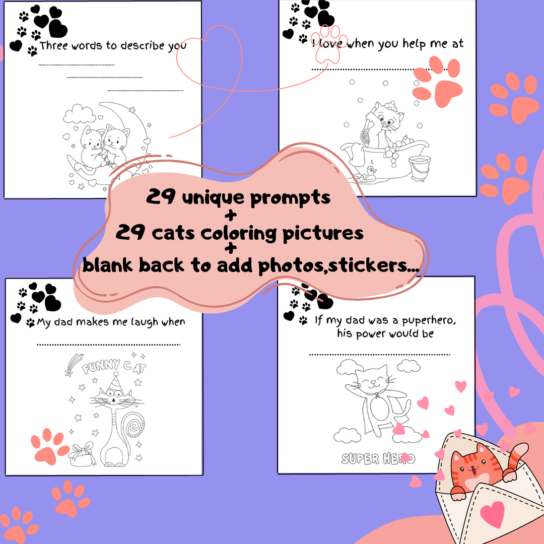 Dear Dad I Wrote this Book About You,A Printable Book to Celebrate ...