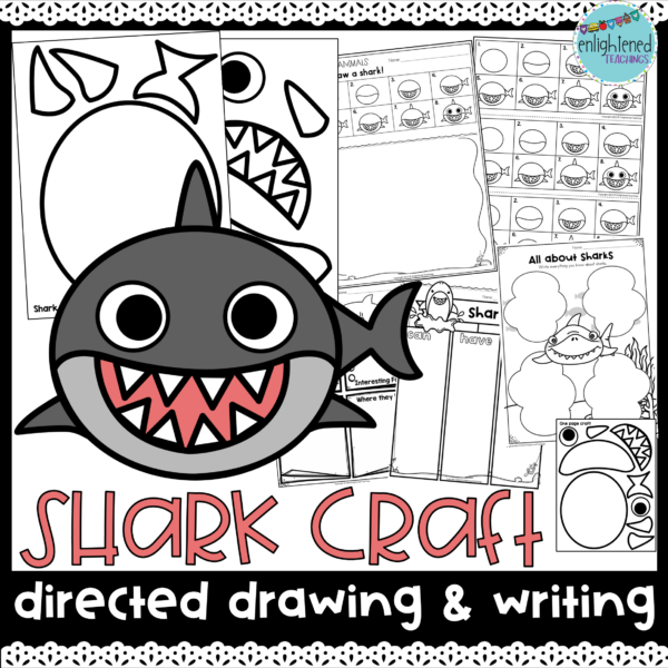 Shark Craft, Ocean Crafts, Ocean Directed Drawing, Ocean Animal ...