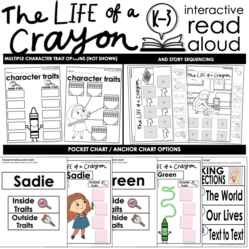 The Life of a Crayon Read Aloud Activities | RETELL Kit | Never-Ending ...