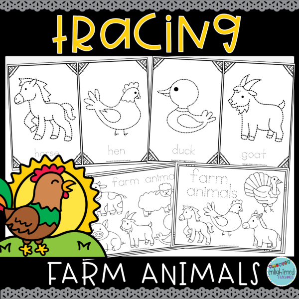Farm Animals Tracing Worksheets Fine Motor Activity Farm Tracing ...
