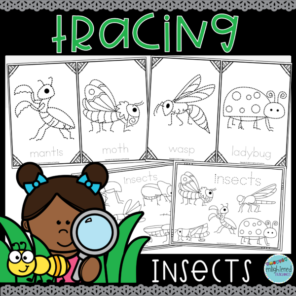 Insects Tracing Worksheets Fine Motor Activity Insect Tracing ...