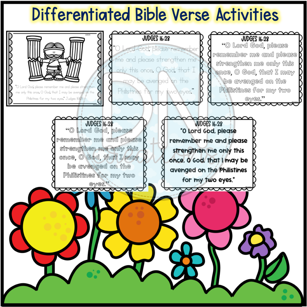 Samson Bible Activities l Samson Worksheets l Samson and Delilah Bible ...