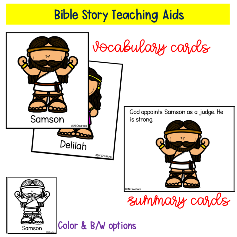 Samson Bible Activities l Samson Worksheets l Samson and Delilah Bible ...