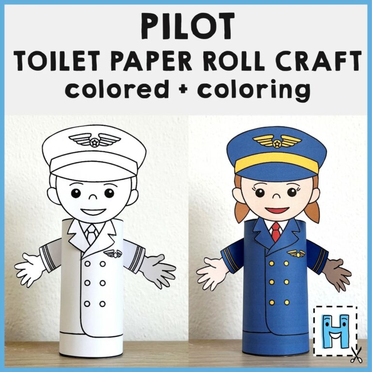 Community Helpers toilet paper roll craft Printable Career day Coloring ...
