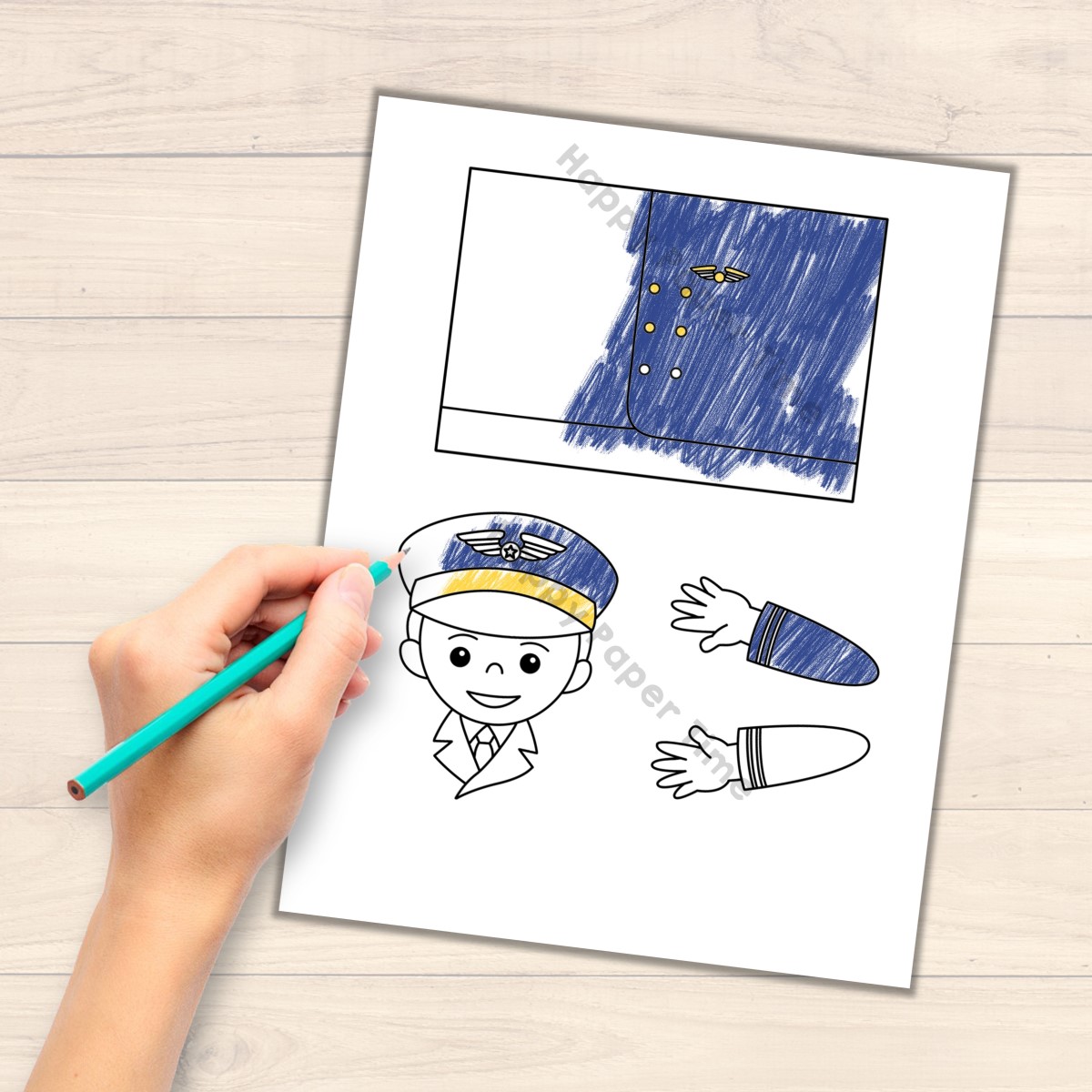 Pilot toilet paper roll craft Printable Career Day Community Helper ...