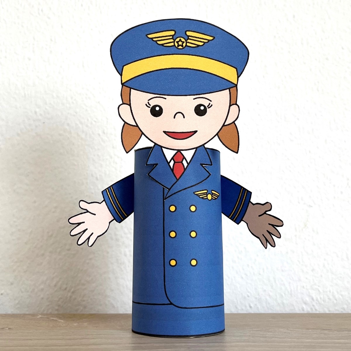 Pilot toilet paper roll craft Printable Career Day Community Helper ...
