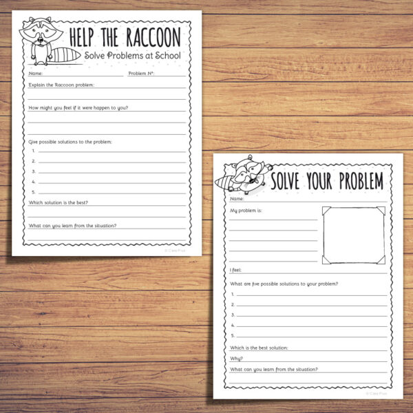 Social Problem Solving Raccoon Theme | Made By Teachers