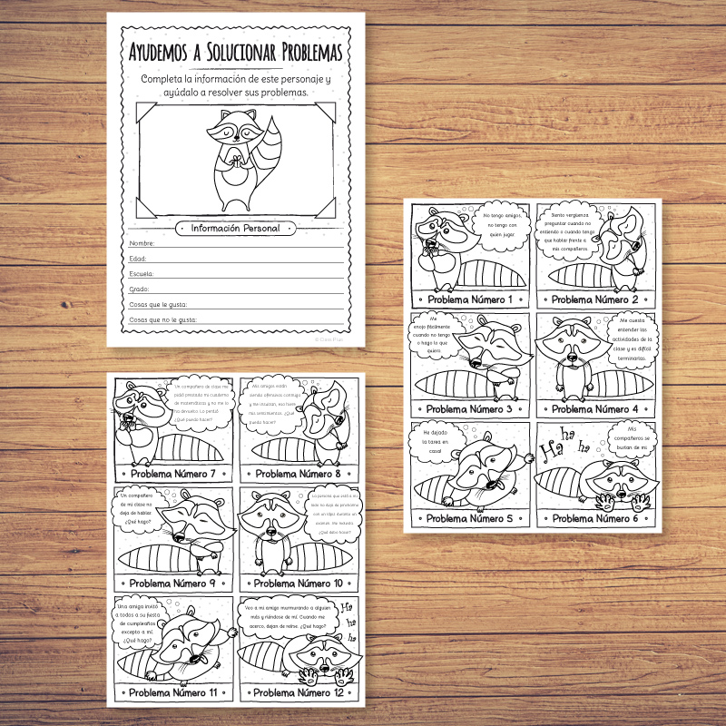 Solución de Problemas Sociales Tema del Mapache | Made By Teachers