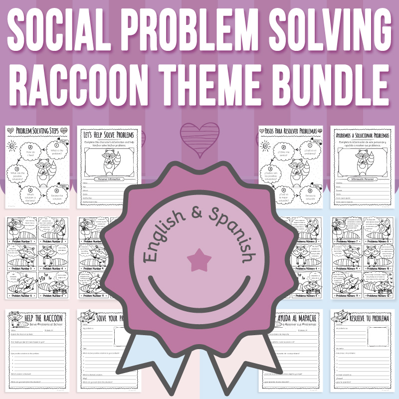 Social Problem Solving Raccoon Theme BUNDLE | Made By Teachers