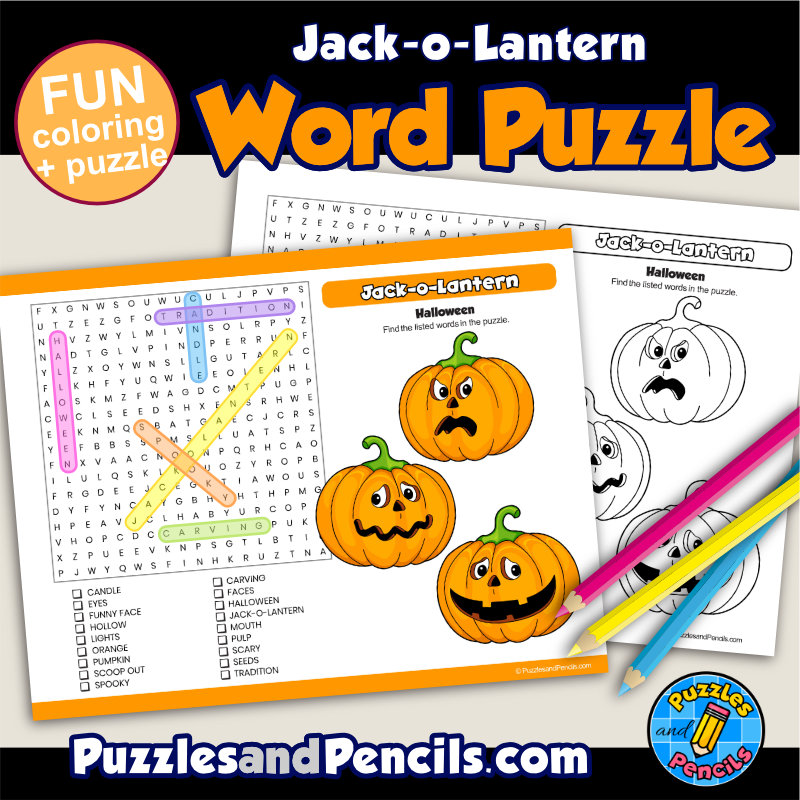 Tiger Word Search Puzzle Activity with Coloring | Wordsearch | Made By ...