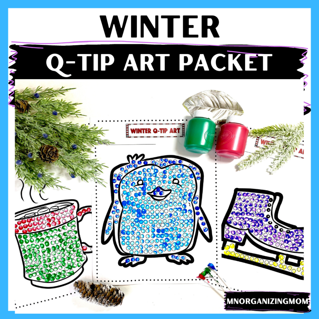 Winter Do A Dot and Q-Tip Art Packet | Made By Teachers