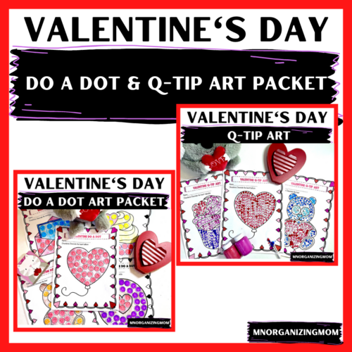 Valentine's Day Do A Dot and Q-Tip Art Packet | Made By Teachers