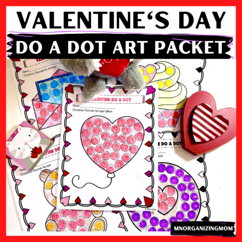 Valentine's Day Do A Dot and Q-Tip Art Packet | Made By Teachers