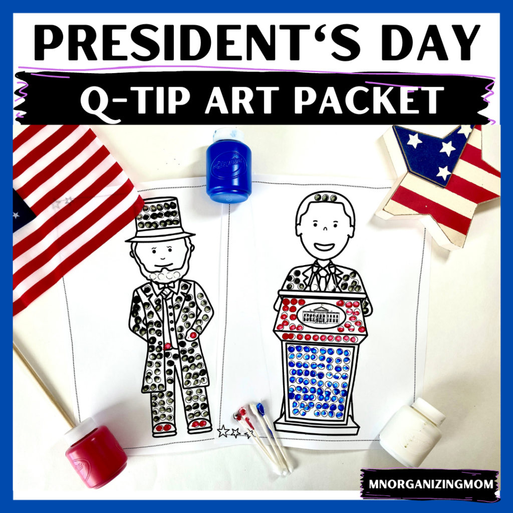 Presidents Day Q-Tip Art Packet | Made By Teachers